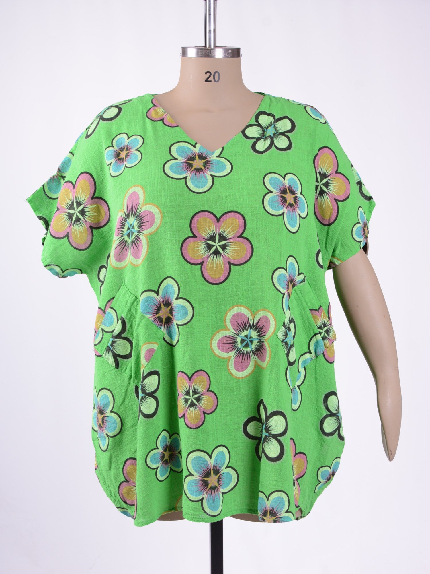Lightweight Cotton Flower Print Tunic - 10162 – Jeld Wholesale
